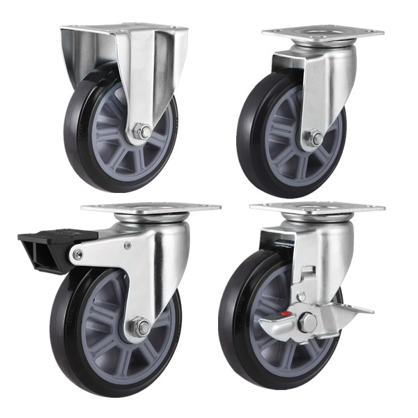 Wholesale Polyurethane Shopping Cart Caster Industrial PU Castor ...