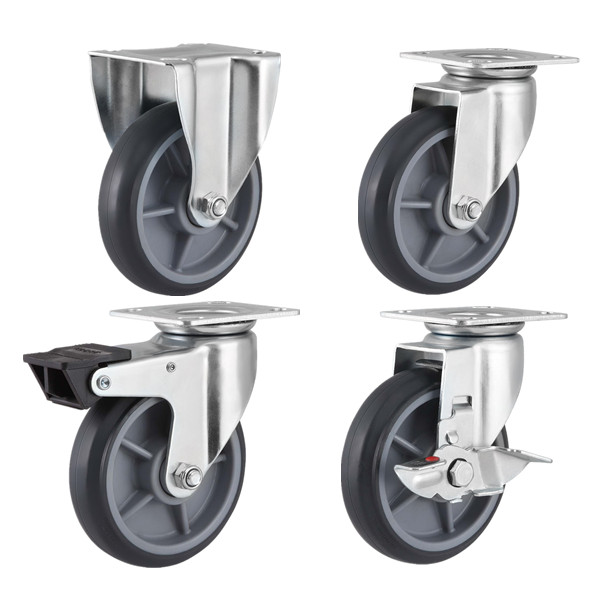 Wholesale Shopping Cart Caster Manufactures Hotel Trolley Soft TPR ...