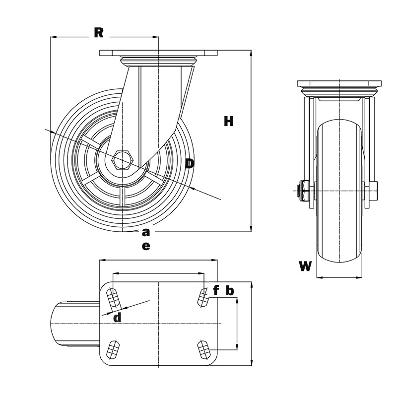 Wholesale EH16 SERIES – Top Plate Type – Swivel/Rigid Super ...